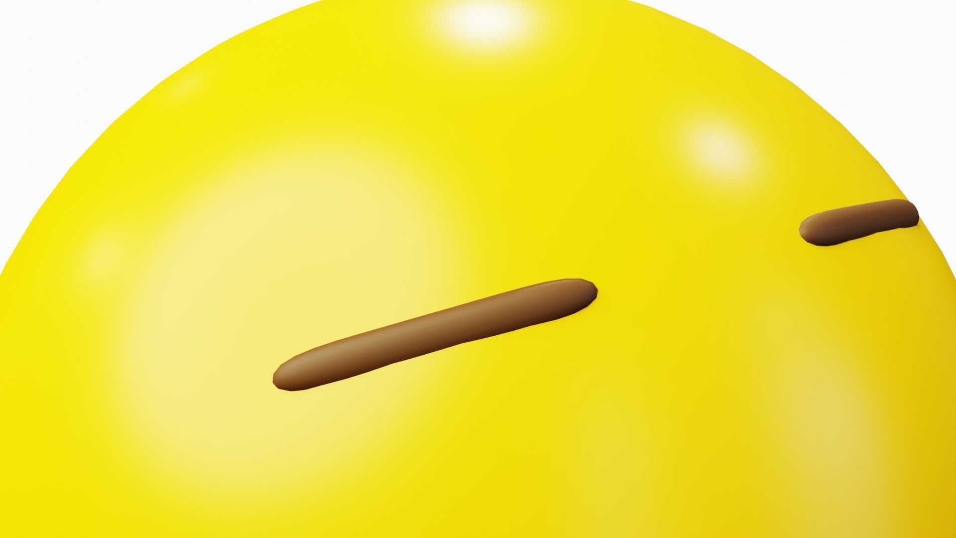 Expressionless Face Emoticon Emoji or Smiley 3D model animated rigged ...