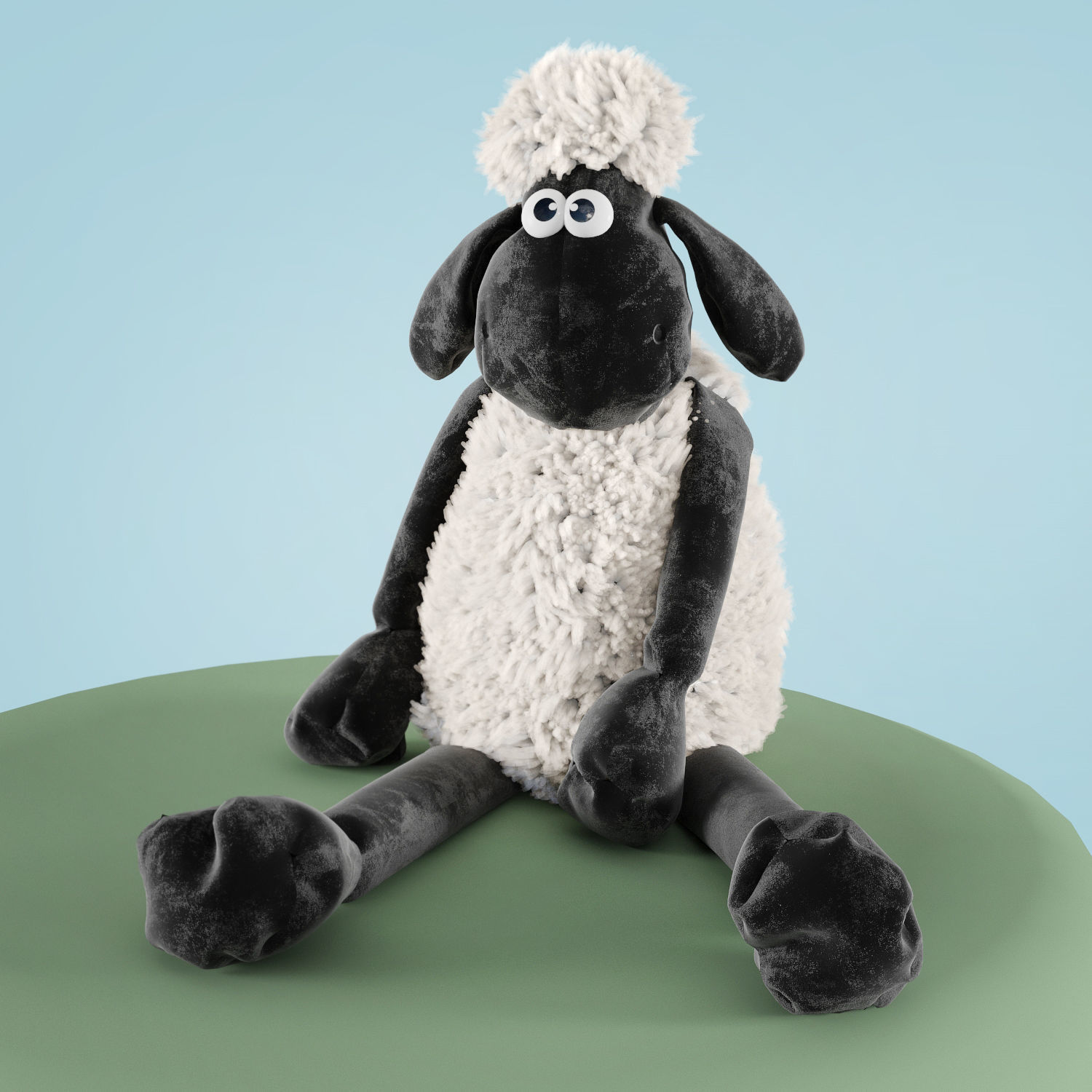 Shaun The Sheep Soft Plush Toy 01 2 poses 3D model | CGTrader