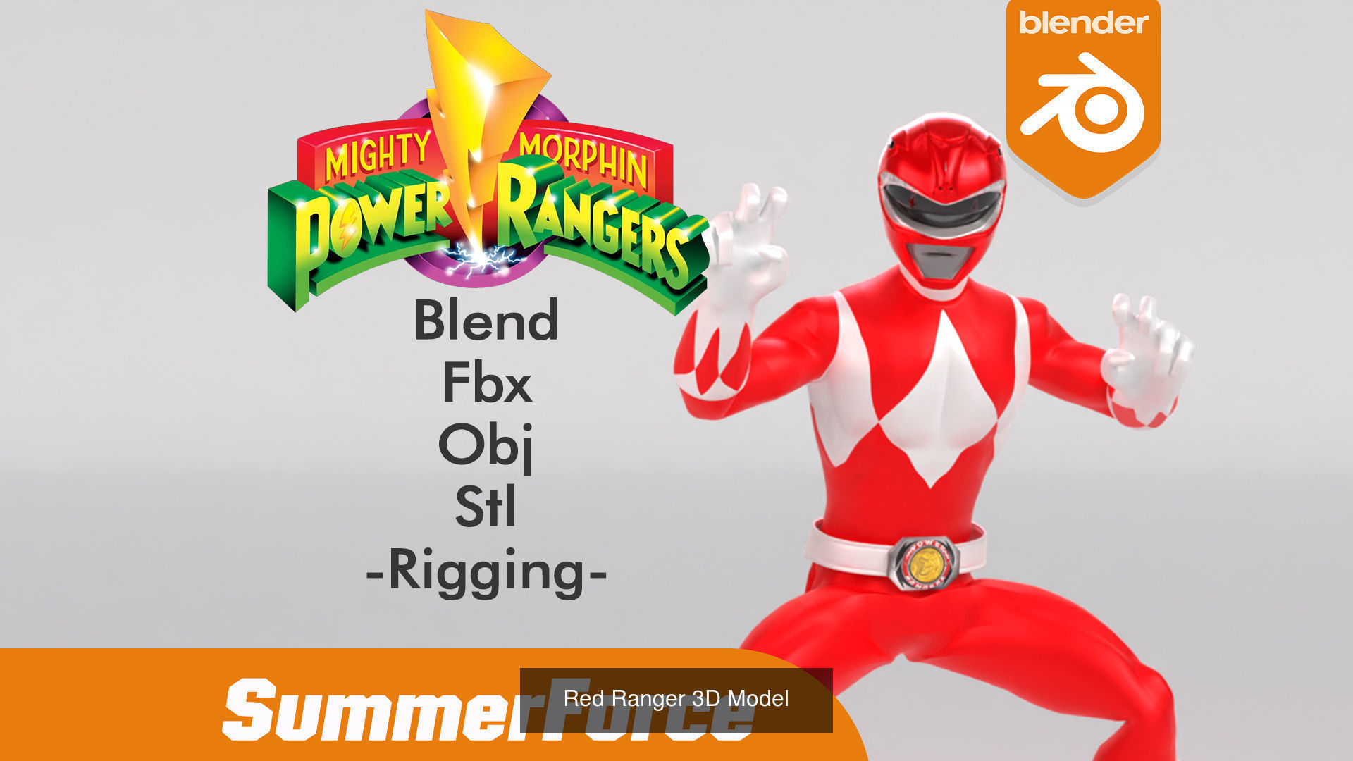 Mighty Morphin Power Rangers 3D Model Collection | CGTrader