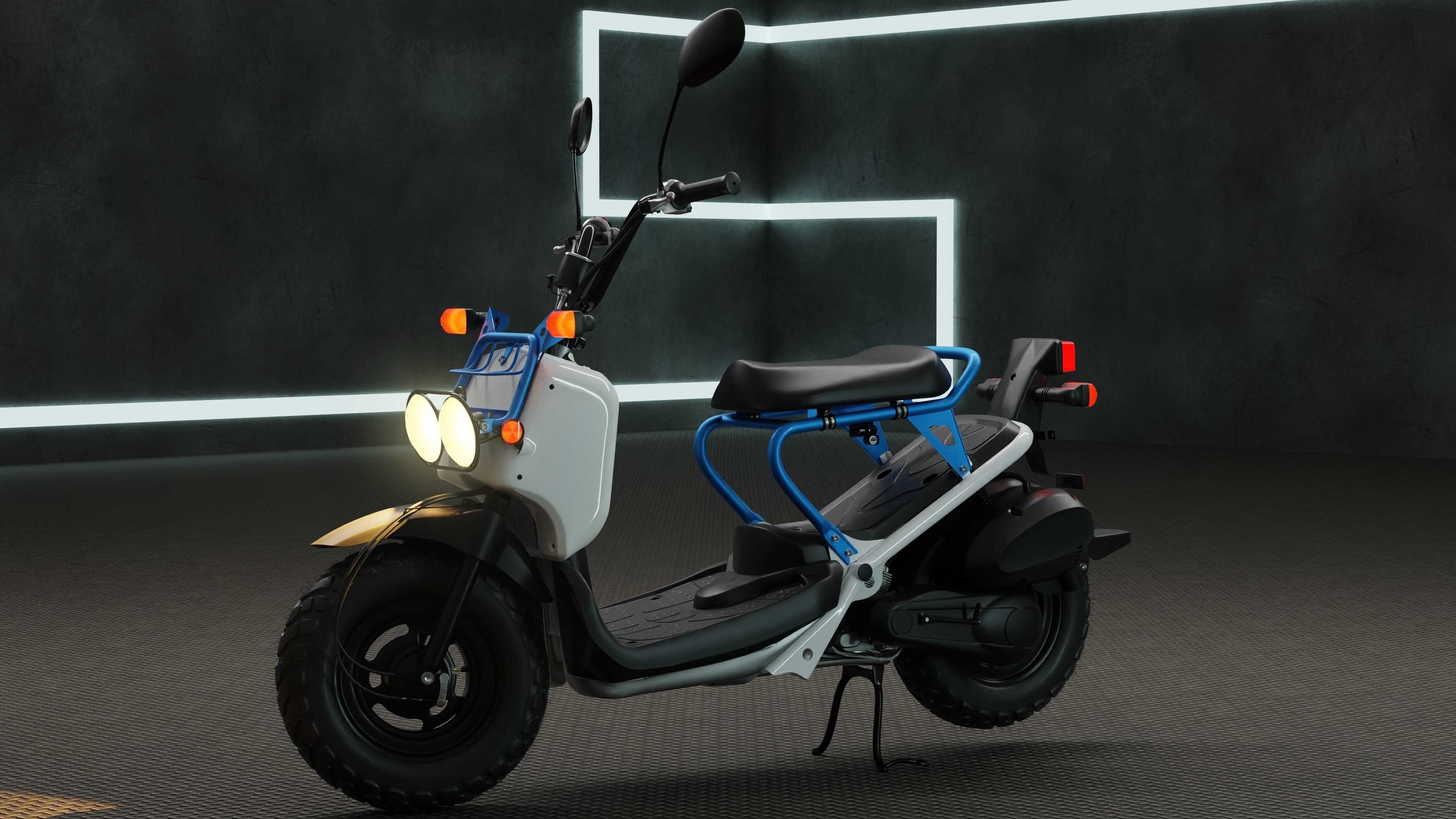 Honda Ruckus 2023 Model 3D model rigged | CGTrader