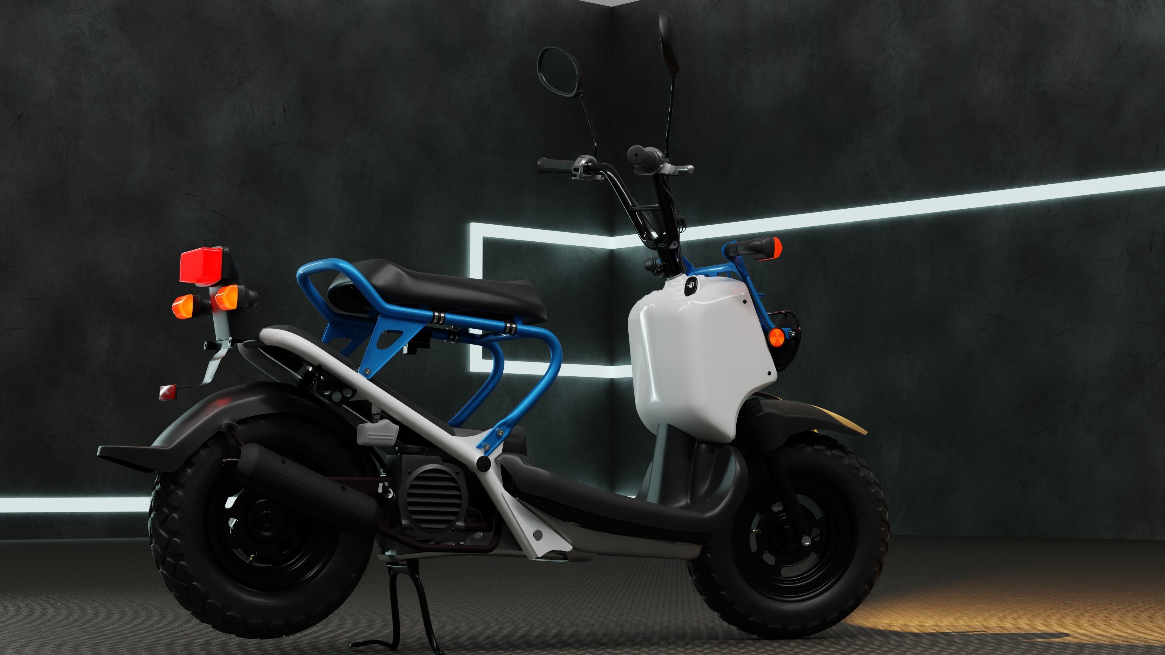 Honda Ruckus 2023 Model 3D model rigged | CGTrader