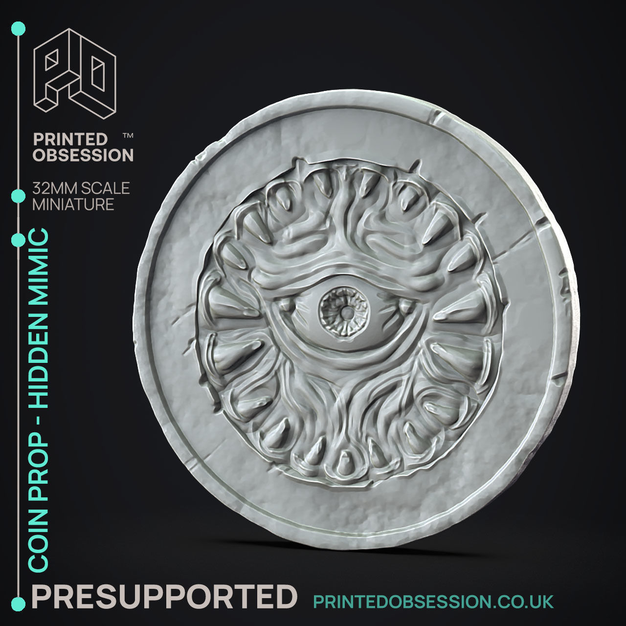 Coin Prop - 3D Printable TTRPG - PRESUPPORTED - 32mm Scale 3D model 3D ...