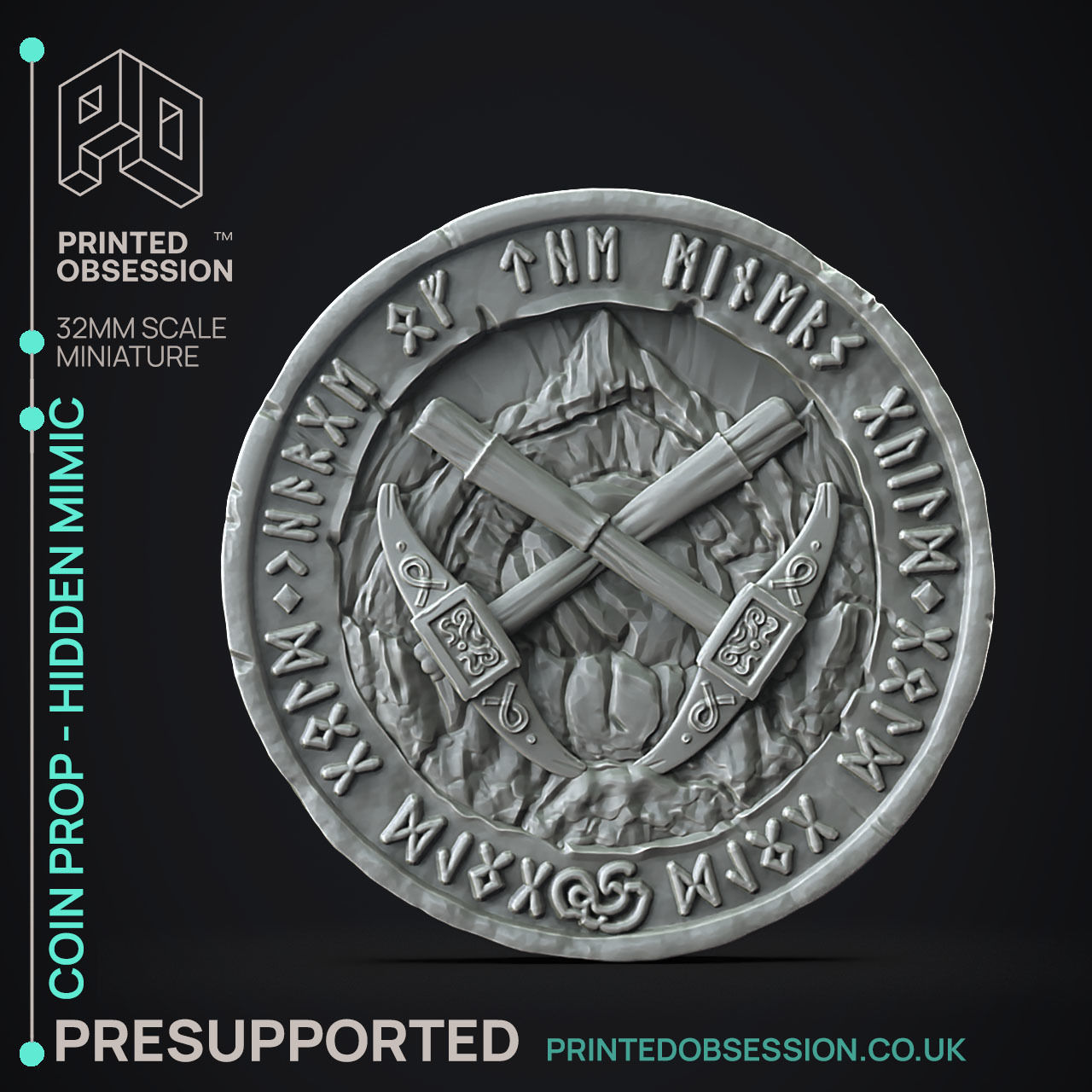 Coin Prop - 3D Printable TTRPG - PRESUPPORTED - 32mm Scale 3D model 3D ...