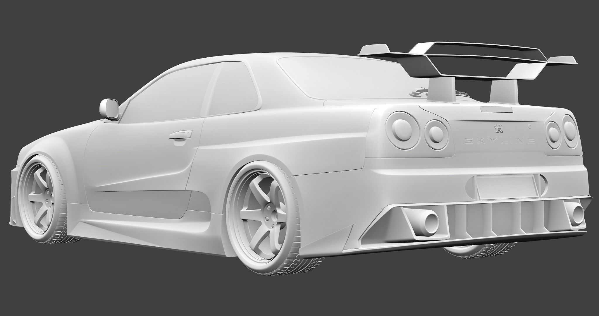 3D model Nissan GT-R R34 Concept GT-R R36 Widebody VR / AR / low-poly ...