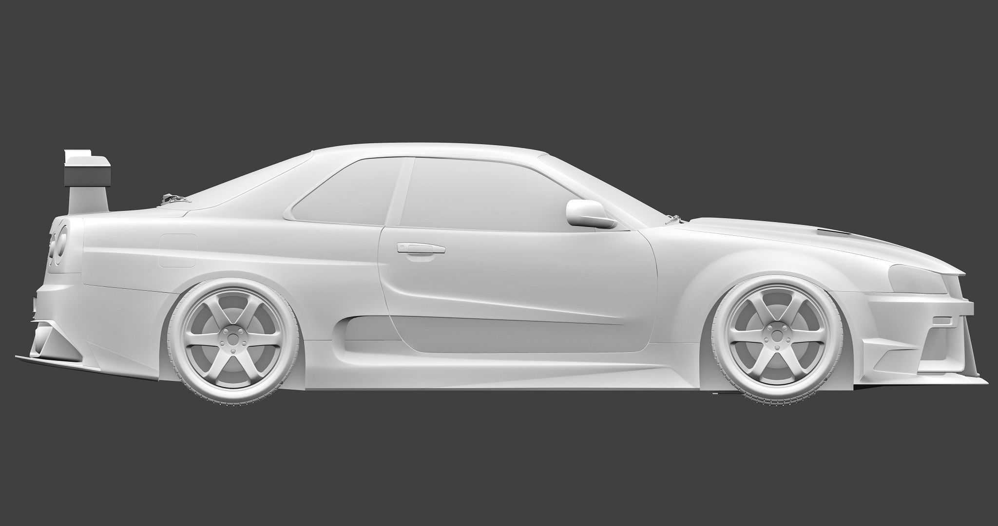 3D model Nissan GT-R R34 Concept GT-R R36 Widebody VR / AR / low-poly ...