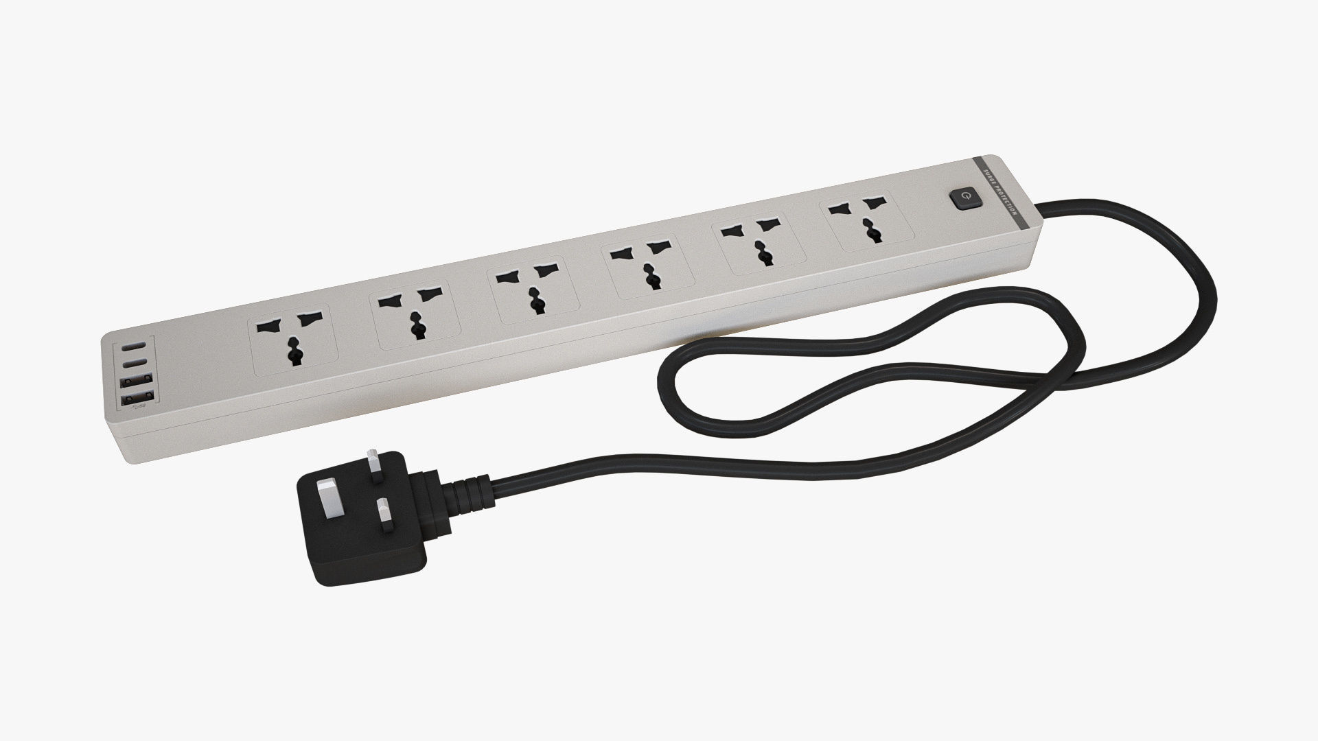 6-Way Extension Lead 3D model | CGTrader
