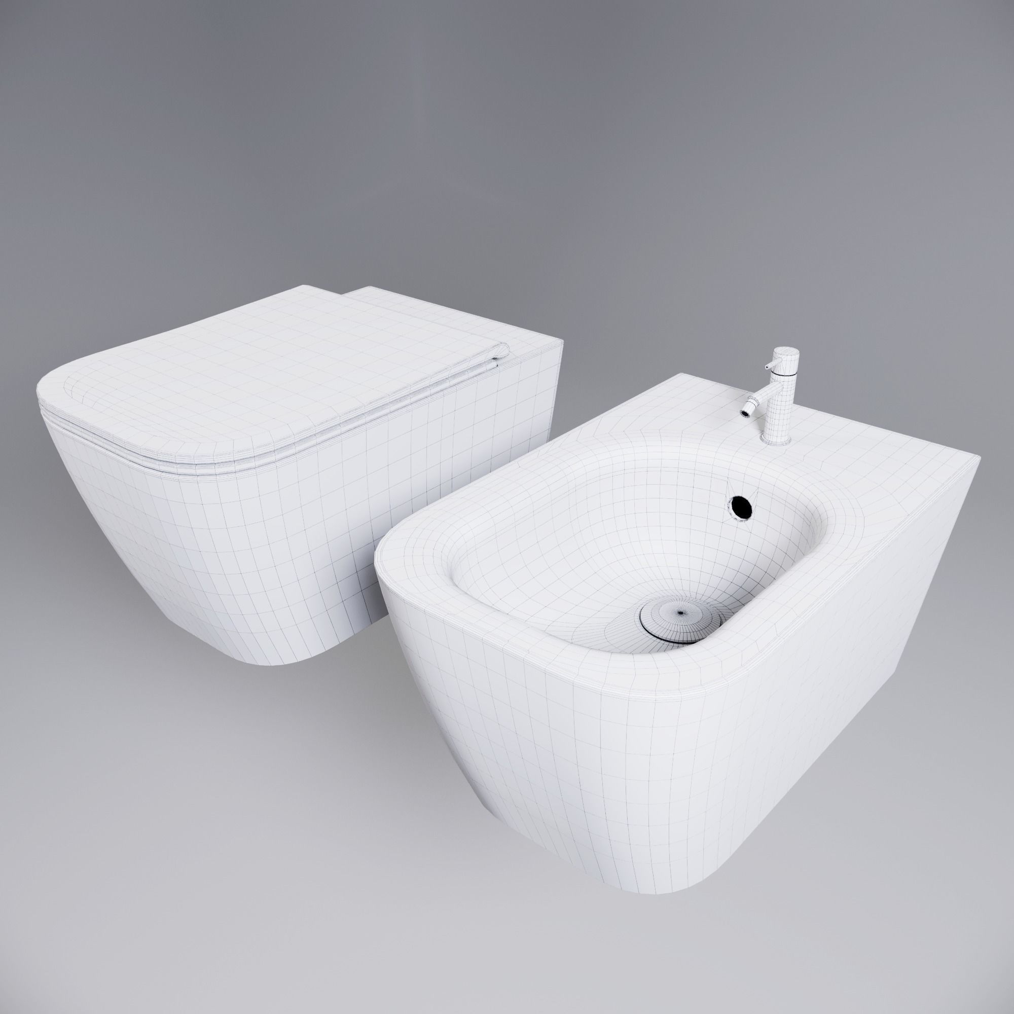 Bidet and toilet 3D model | CGTrader