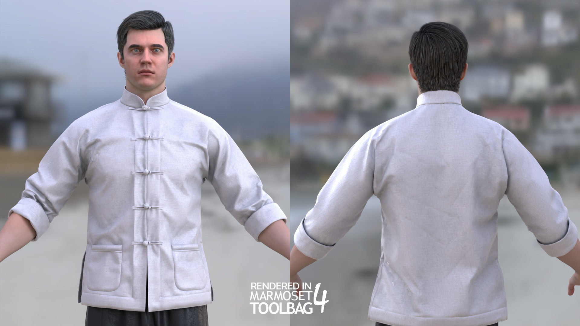 3D model Man - Martial Uniform 6 - Modular - Rigged VR / AR / low-poly ...