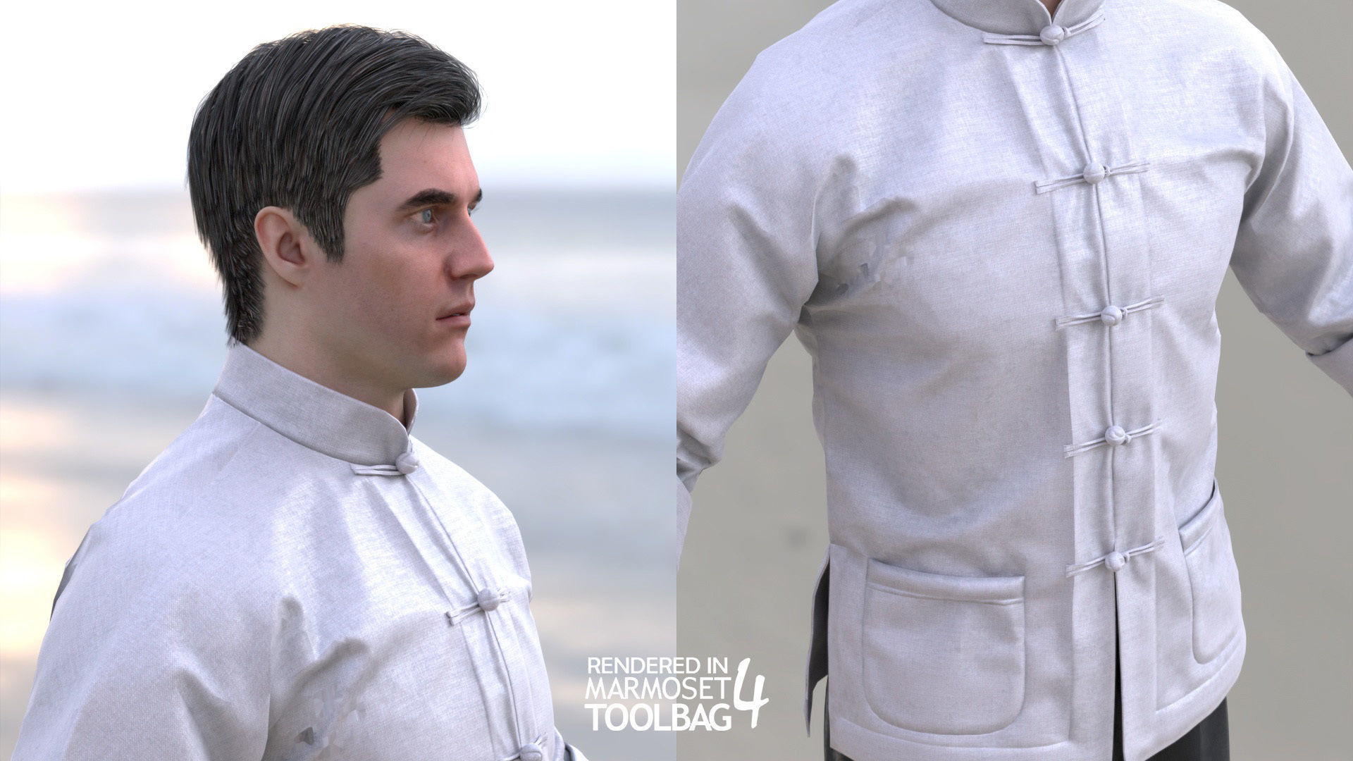 3D model Man - Martial Uniform 6 - Modular - Rigged VR / AR / low-poly ...