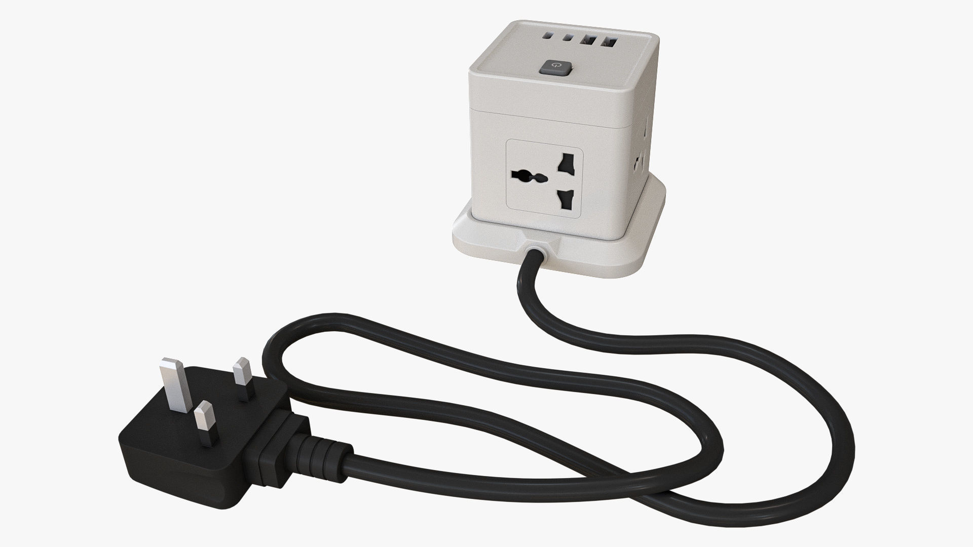 4-Way Tower Extension Lead 3D model | CGTrader