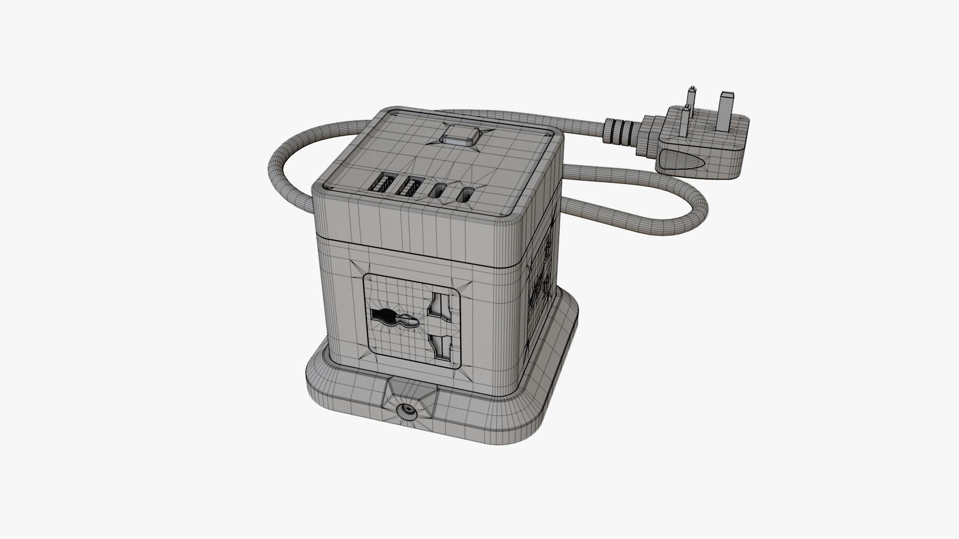 4-Way Tower Extension Lead 3D model | CGTrader