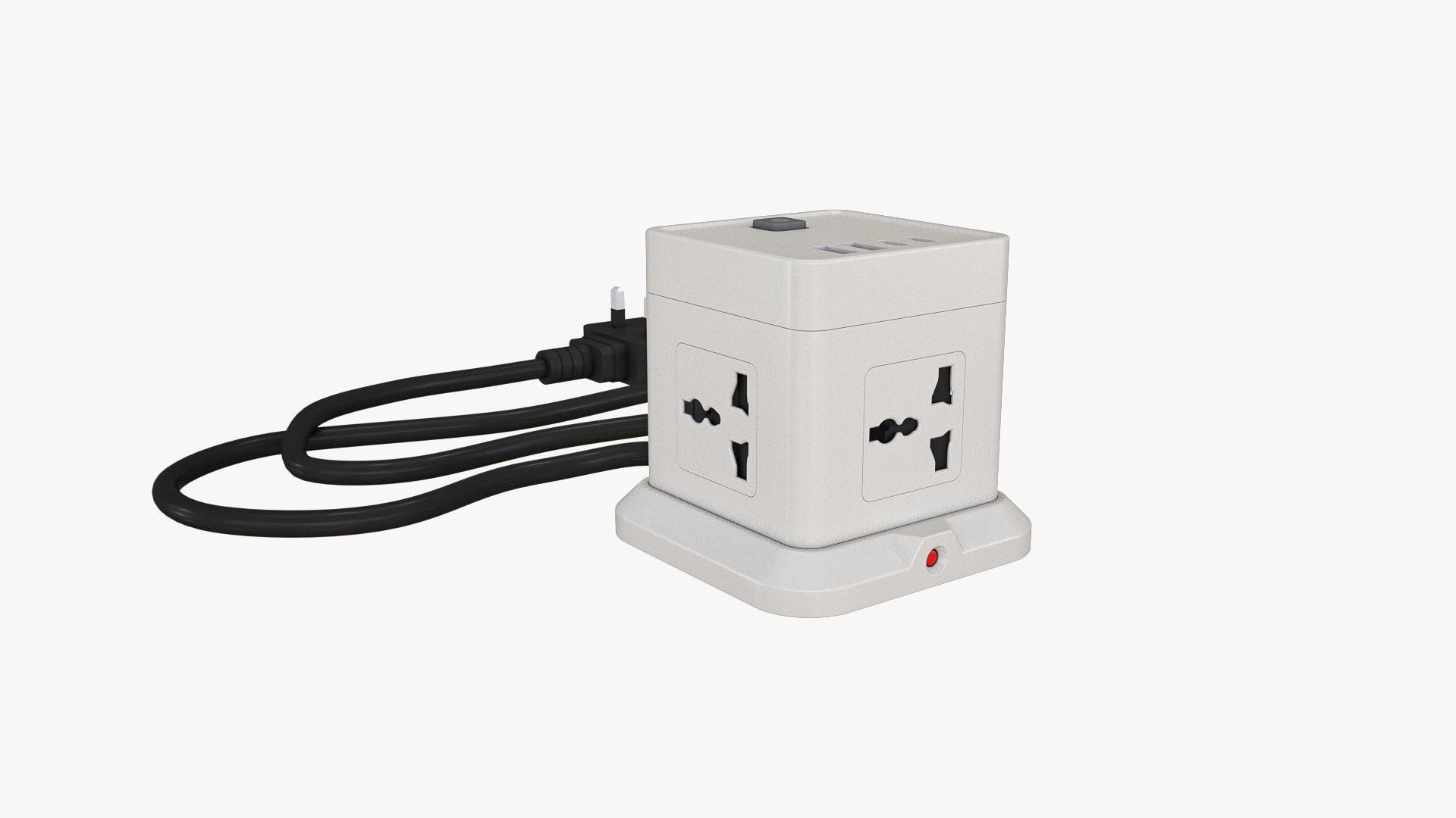 4-Way Tower Extension Lead 3D model | CGTrader