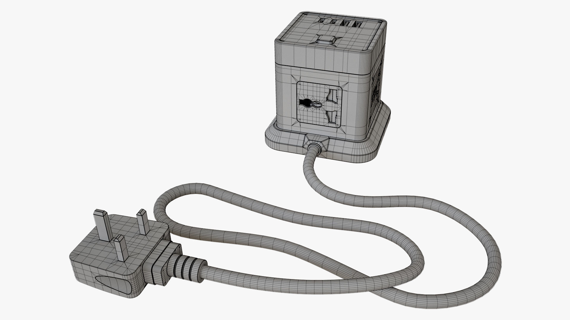 4-Way Tower Extension Lead 3D model | CGTrader