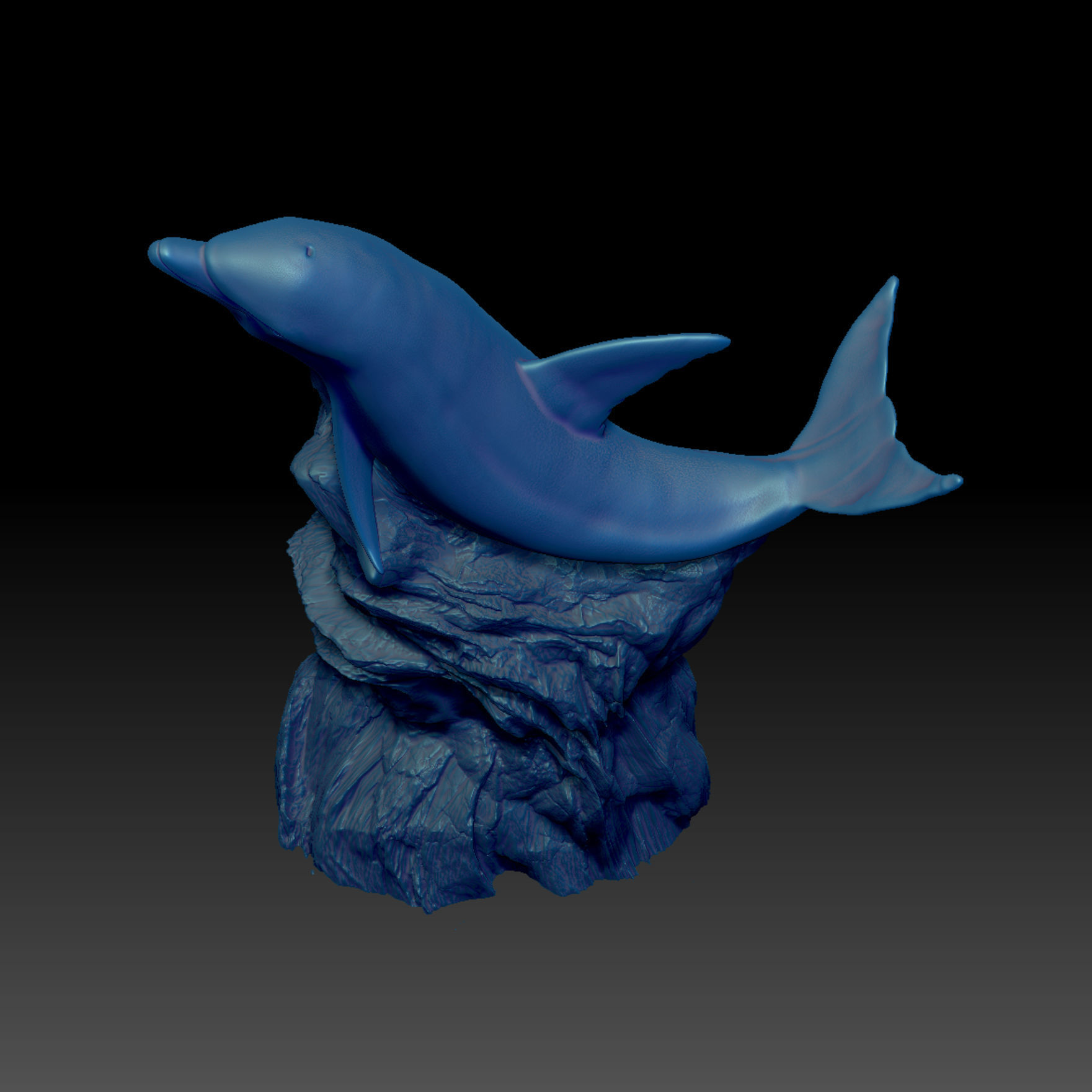 Dolphin on the Rock 3MF for Bambu-Lab 3D Printing Model 3D model 3D ...