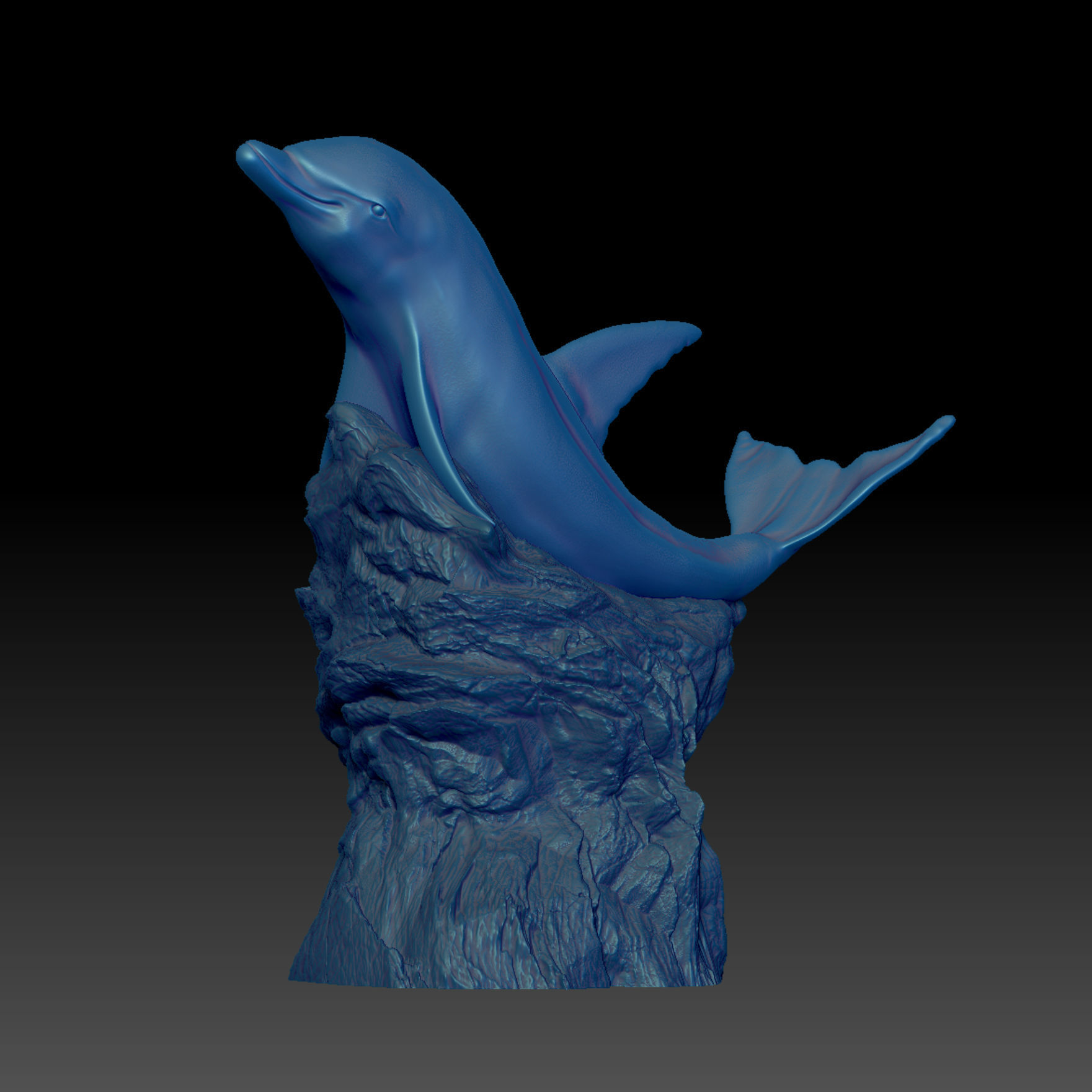 Dolphin on the Rock 3MF for Bambu-Lab 3D Printing Model 3D model 3D ...