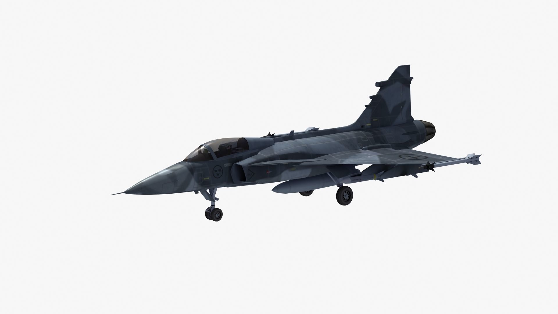 3D model JAS 39 Gripen VR / AR / low-poly | CGTrader