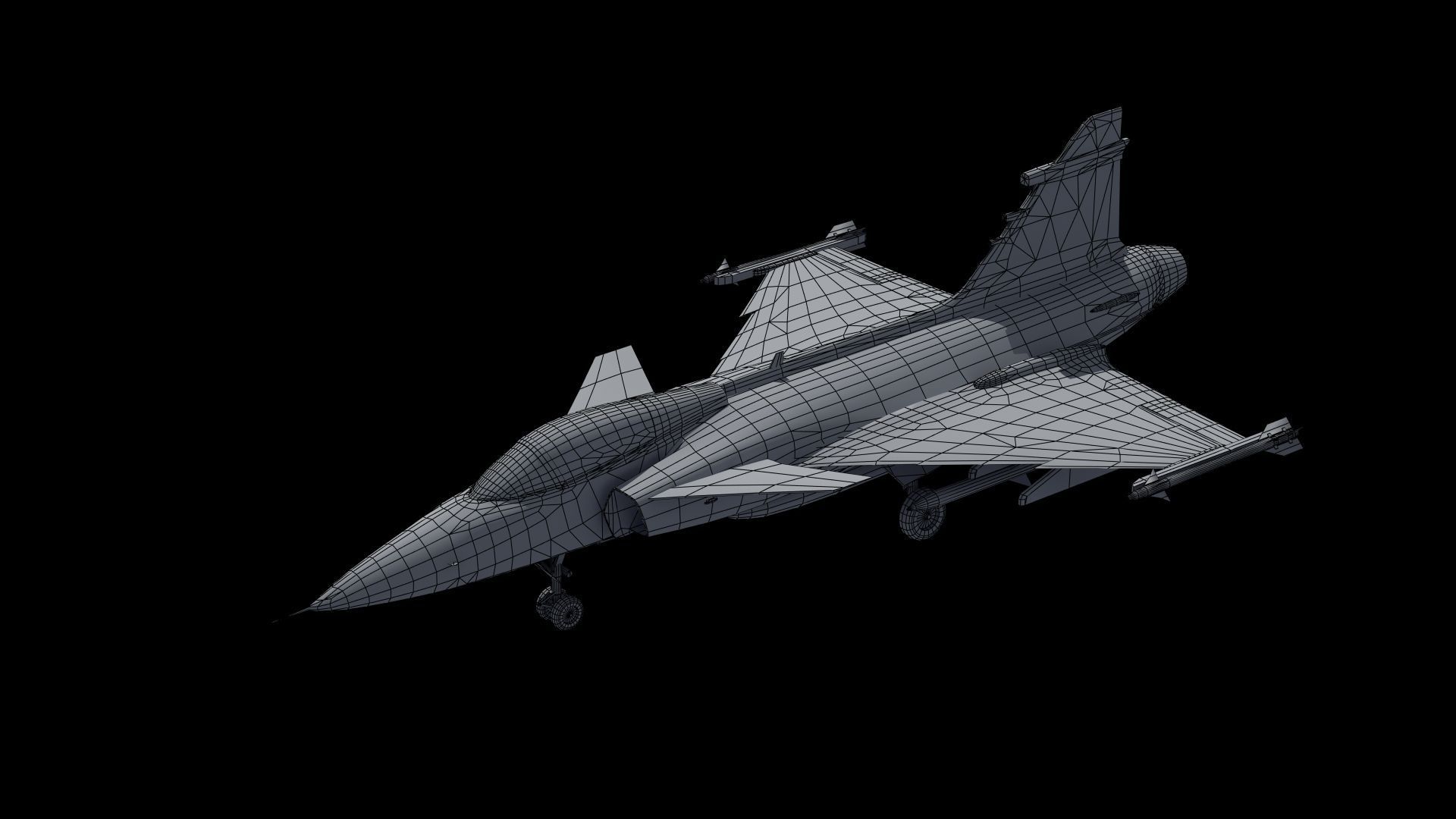 3D model JAS 39 Gripen VR / AR / low-poly | CGTrader