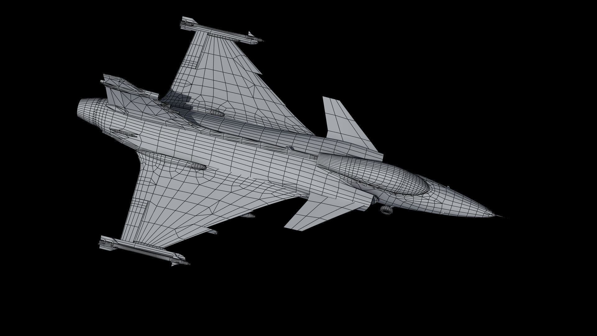 3D model JAS 39 Gripen VR / AR / low-poly | CGTrader