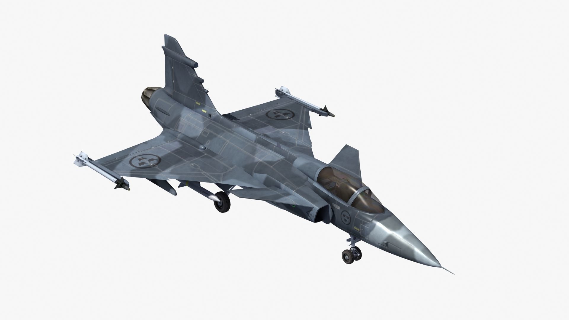 3D model JAS 39 Gripen VR / AR / low-poly | CGTrader