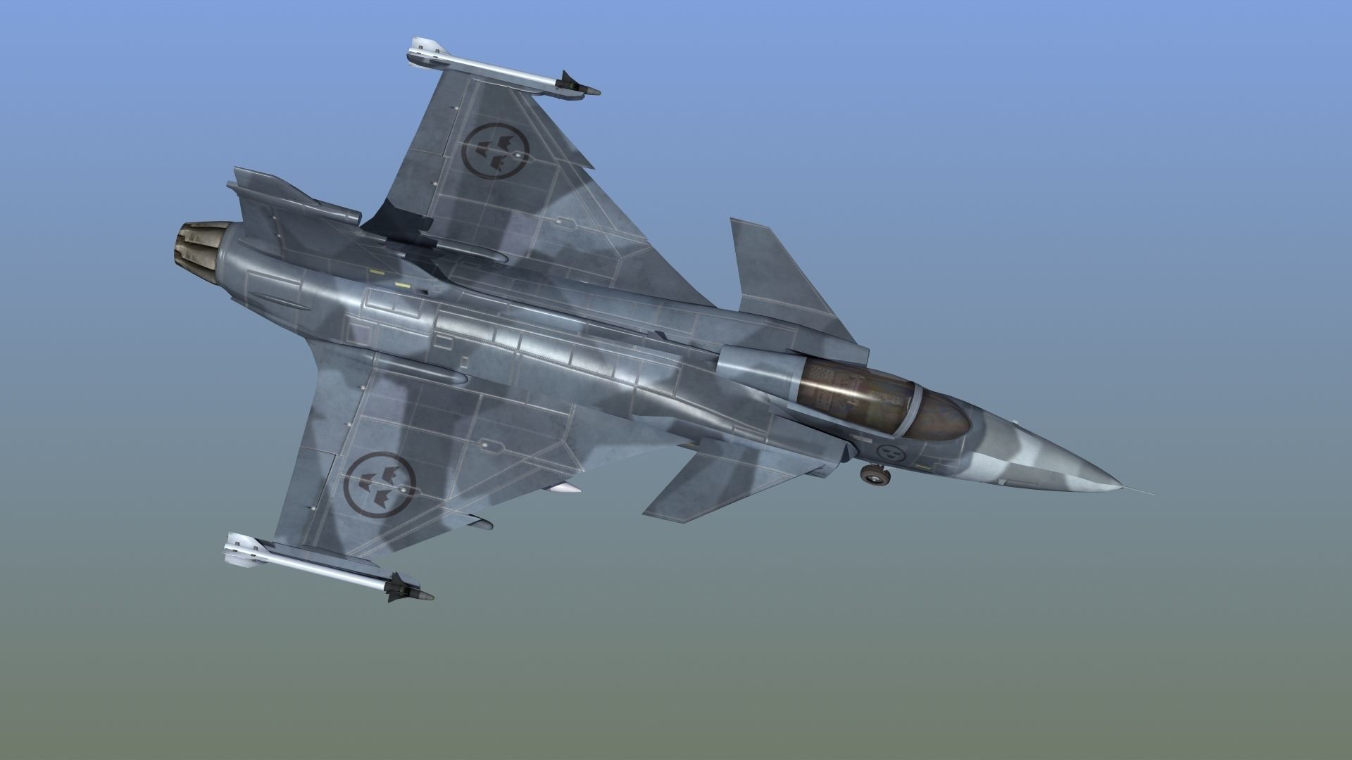 3D model JAS 39 Gripen VR / AR / low-poly | CGTrader