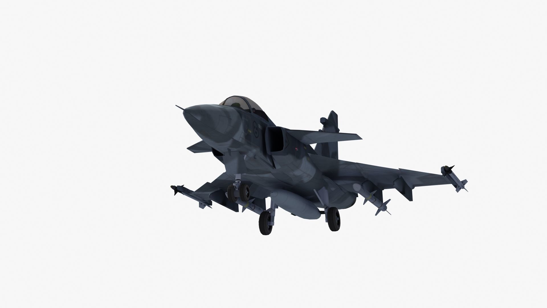 3D model JAS 39 Gripen VR / AR / low-poly | CGTrader
