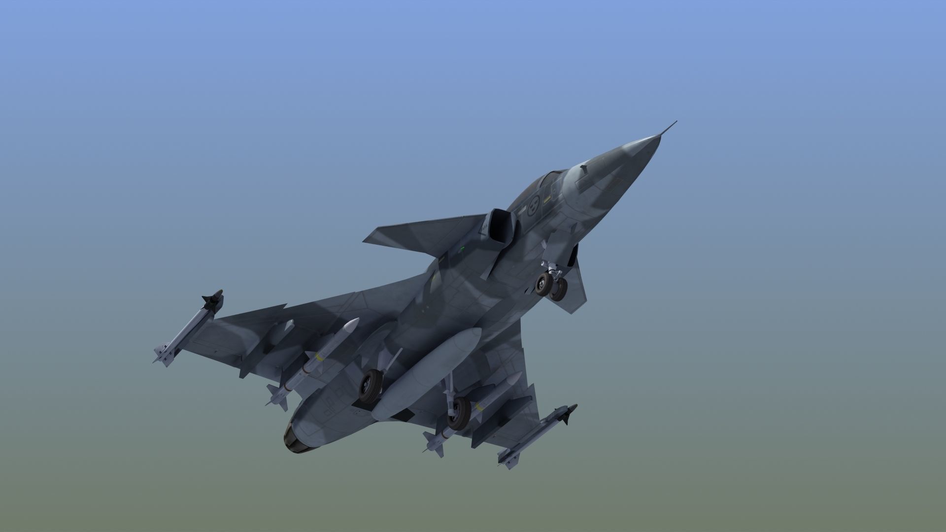 3D model JAS 39 Gripen VR / AR / low-poly | CGTrader