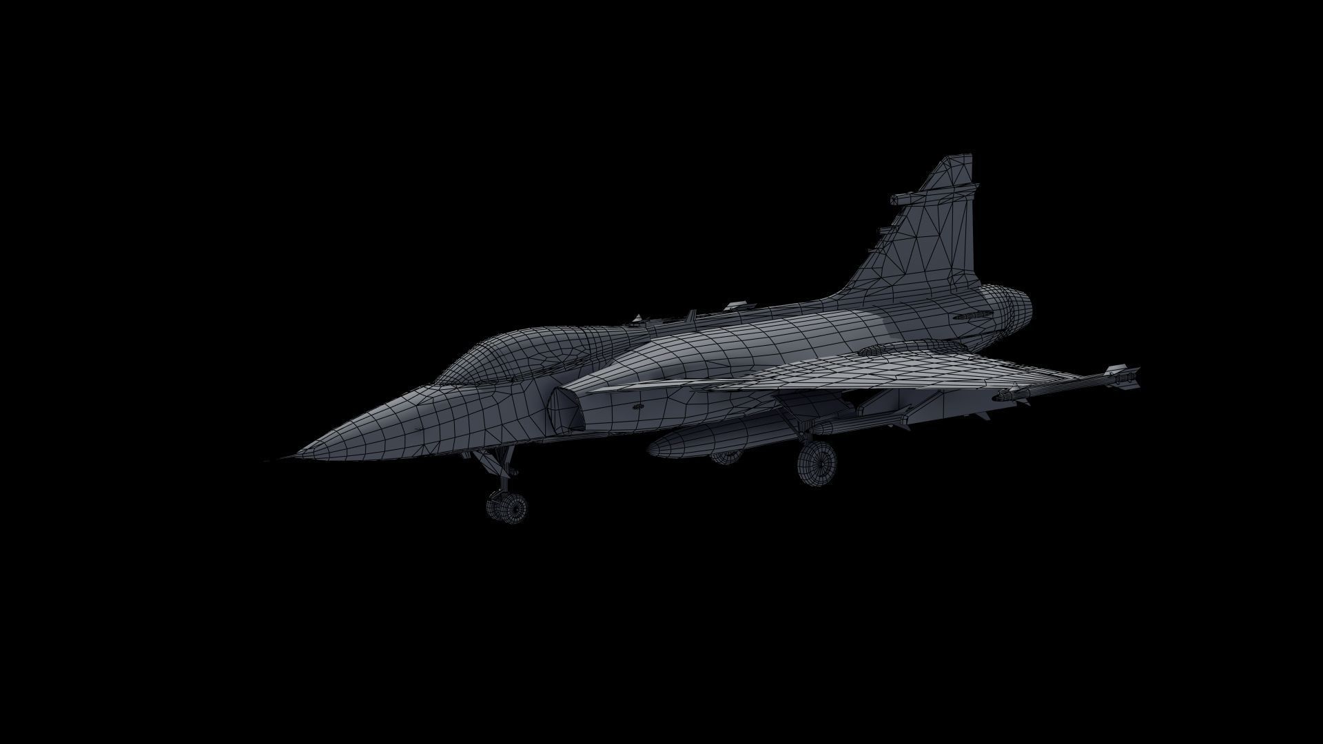 3D model JAS 39 Gripen VR / AR / low-poly | CGTrader