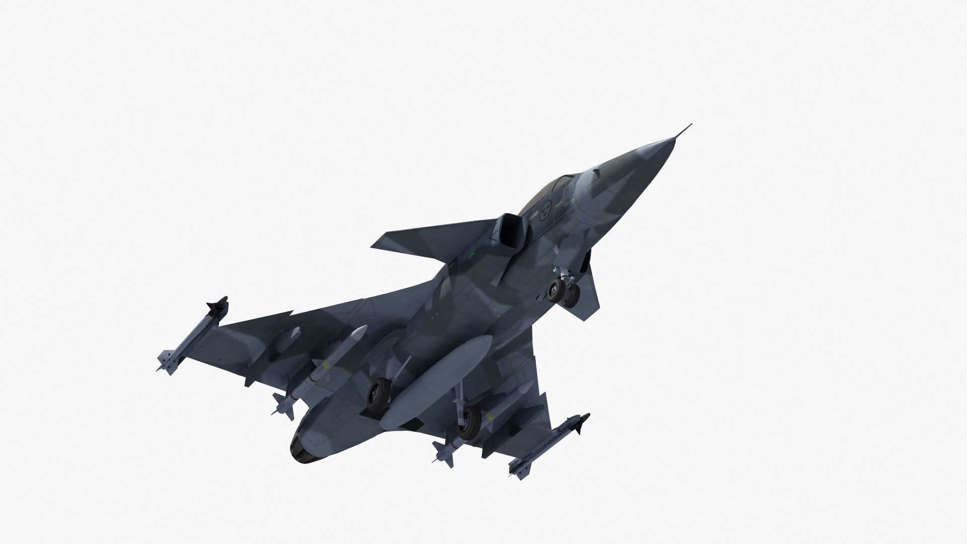 3D model JAS 39 Gripen VR / AR / low-poly | CGTrader