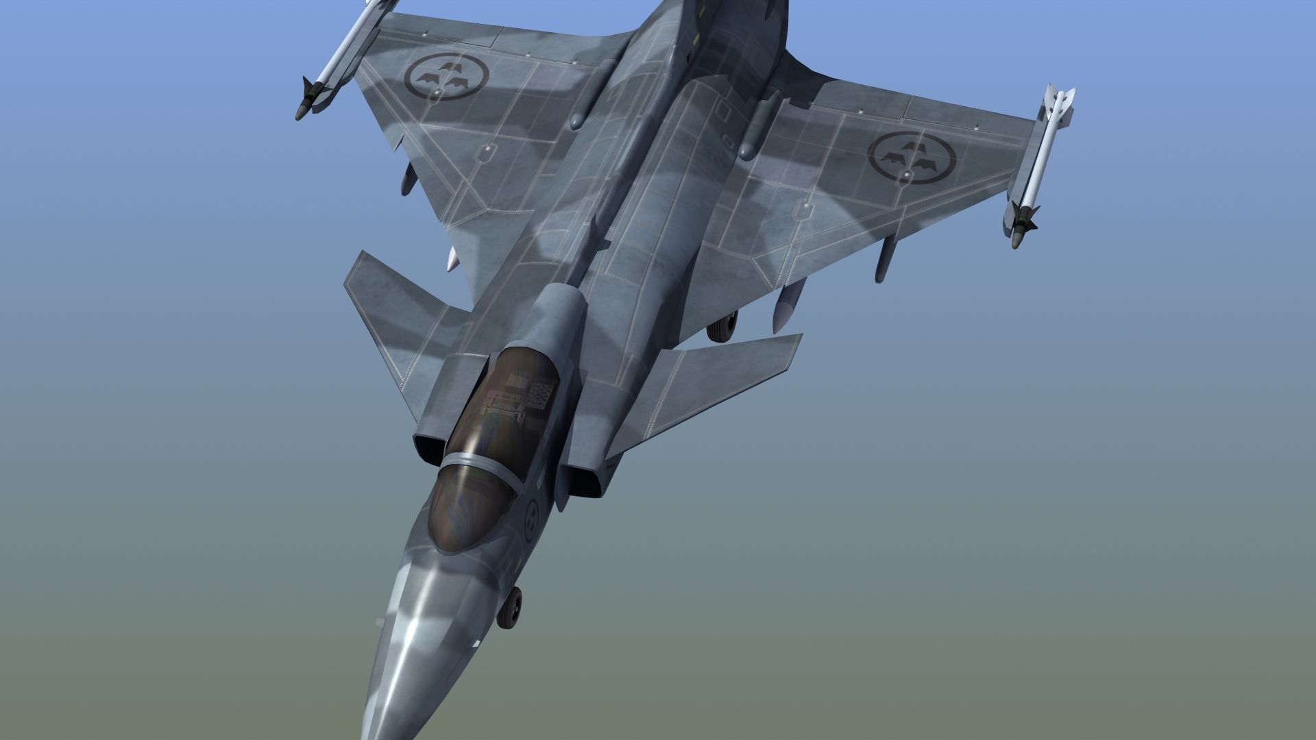 3D model JAS 39 Gripen VR / AR / low-poly | CGTrader