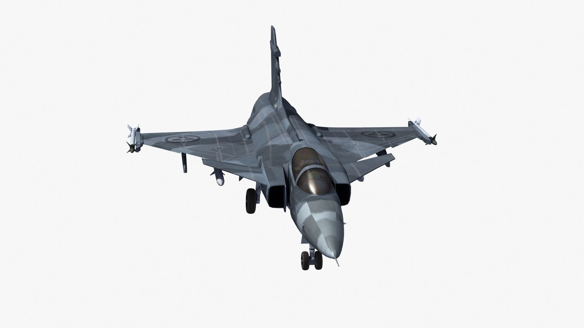 3D model JAS 39 Gripen VR / AR / low-poly | CGTrader