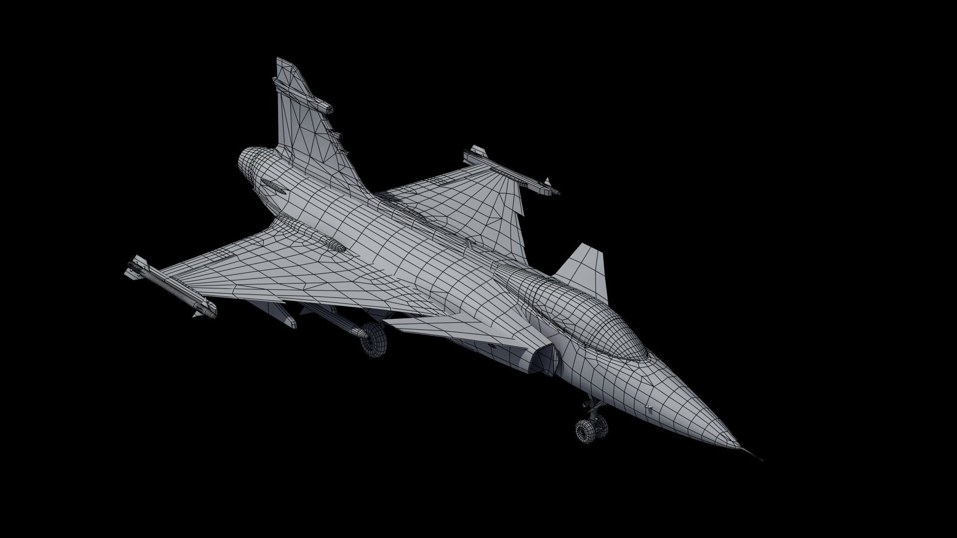 3D model JAS 39 Gripen VR / AR / low-poly | CGTrader