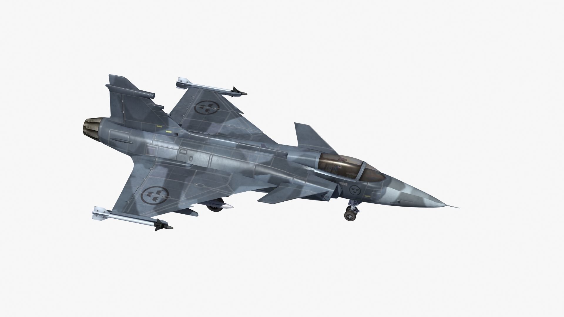 3D model JAS 39 Gripen VR / AR / low-poly | CGTrader