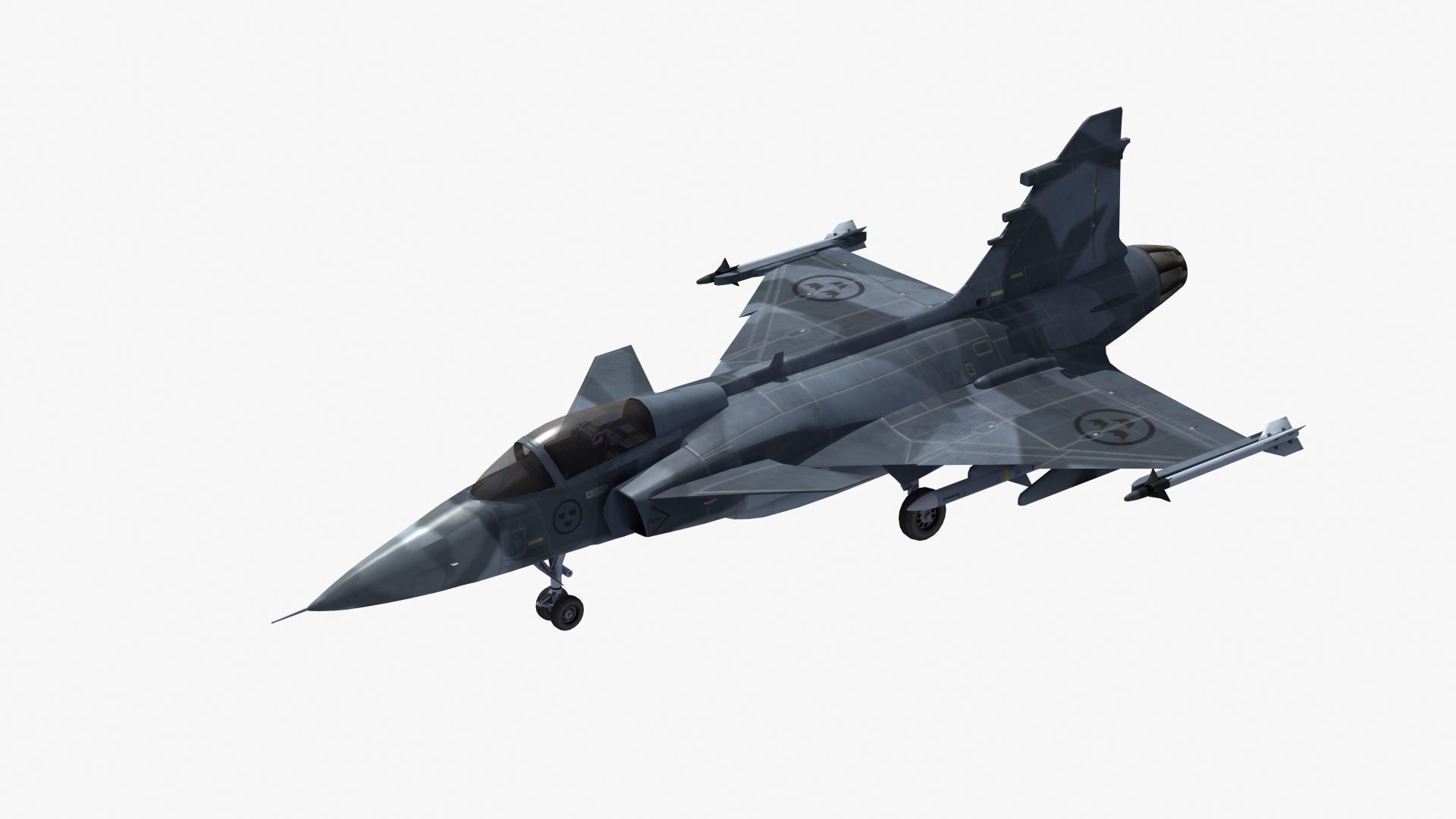 3D model JAS 39 Gripen VR / AR / low-poly | CGTrader
