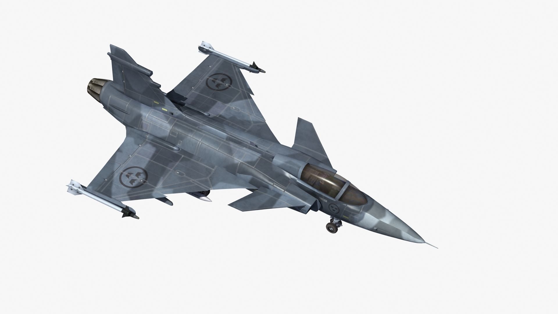 3D model JAS 39 Gripen VR / AR / low-poly | CGTrader