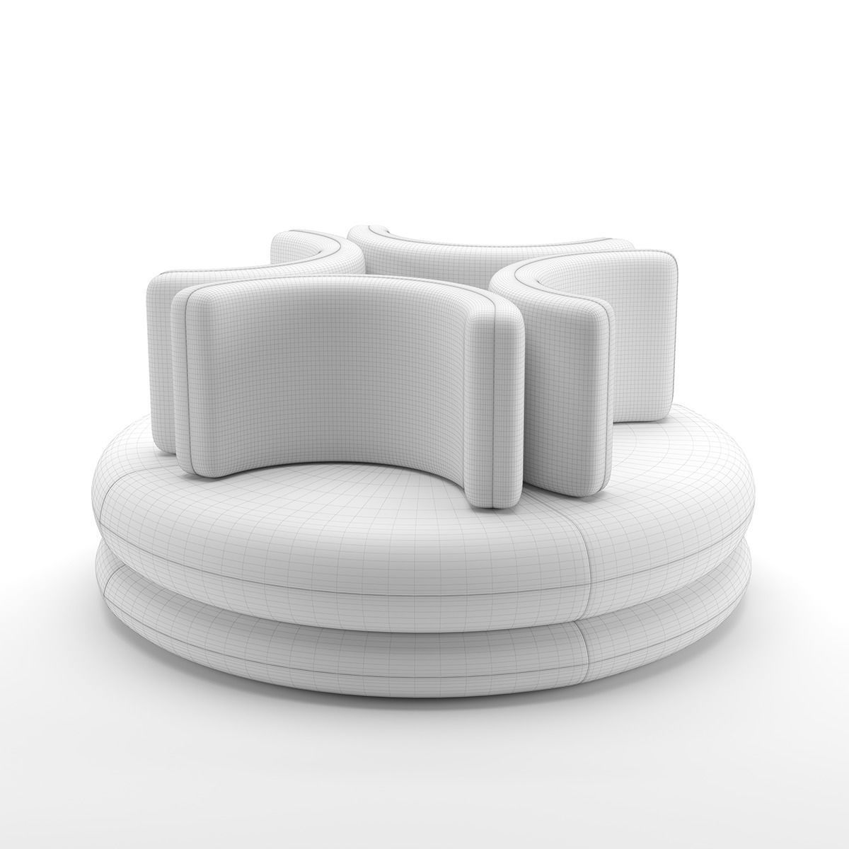 EASY ROUND SOFA free 3D model | CGTrader
