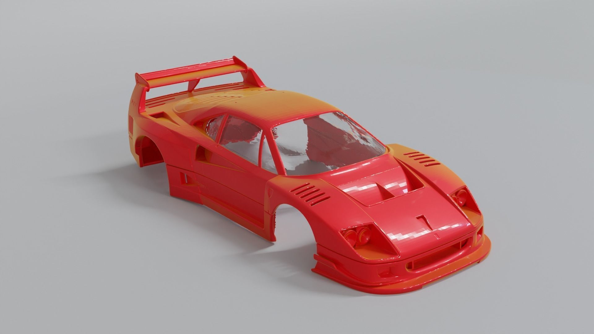 RC Car Body Ferrari F40 3D model 3D printable | CGTrader