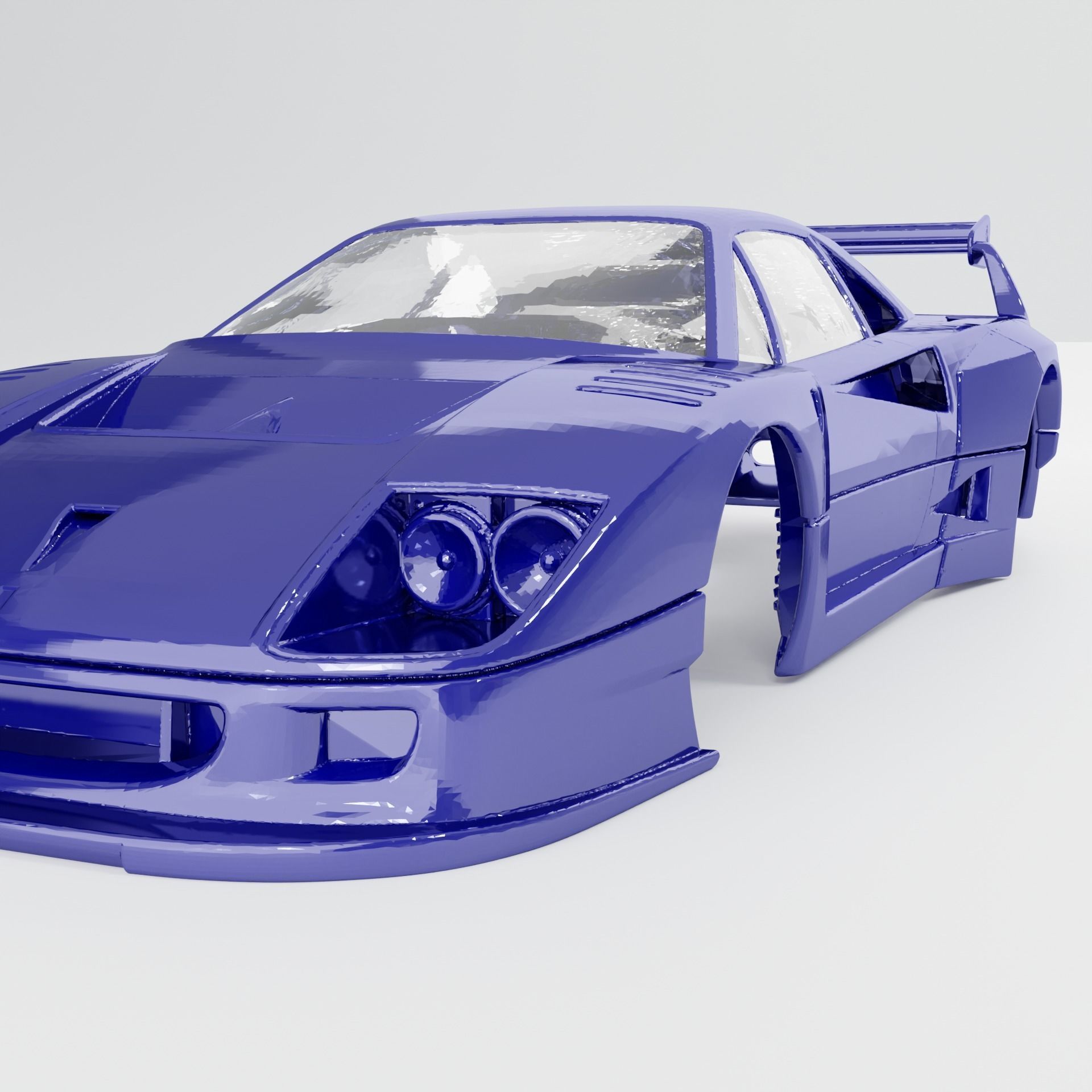 RC Car Body Ferrari F40 3D model 3D printable | CGTrader