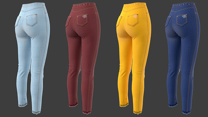 3D model Jeans VR / AR / low-poly | CGTrader