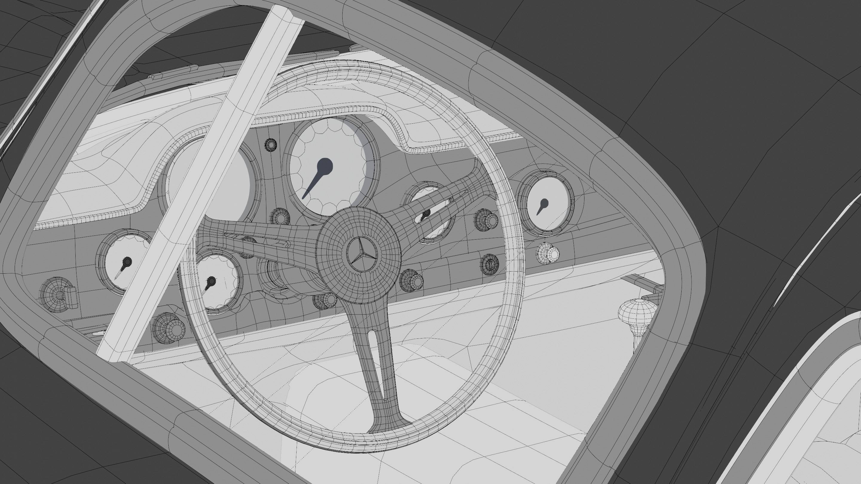 Mercedes SL300 Gullwing - Chrome - Classic Icon 3D model | CGTrader