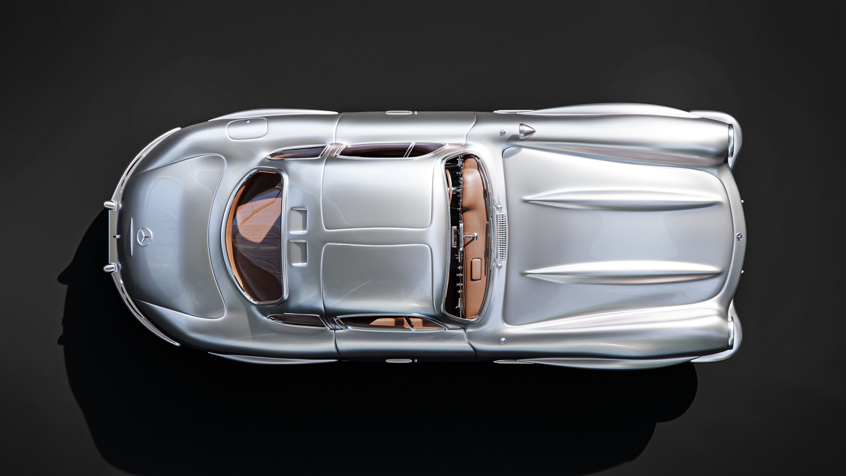 Mercedes SL300 Gullwing - Chrome - Classic Icon 3D model | CGTrader