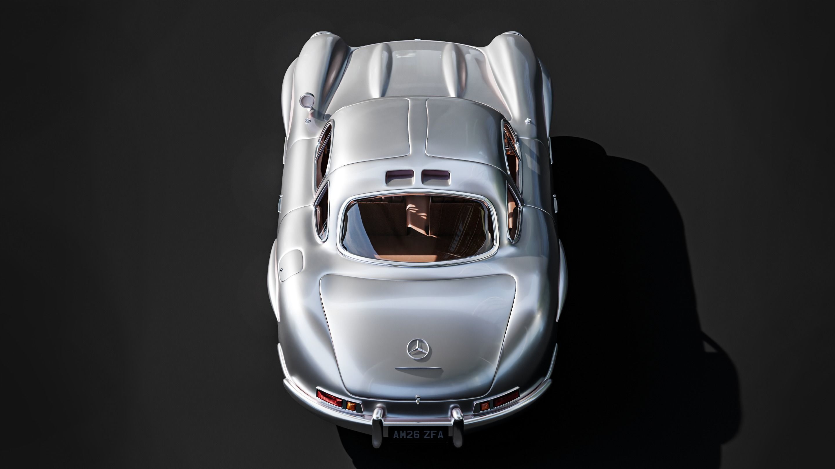 Mercedes SL300 Gullwing - Chrome - Classic Icon 3D model | CGTrader