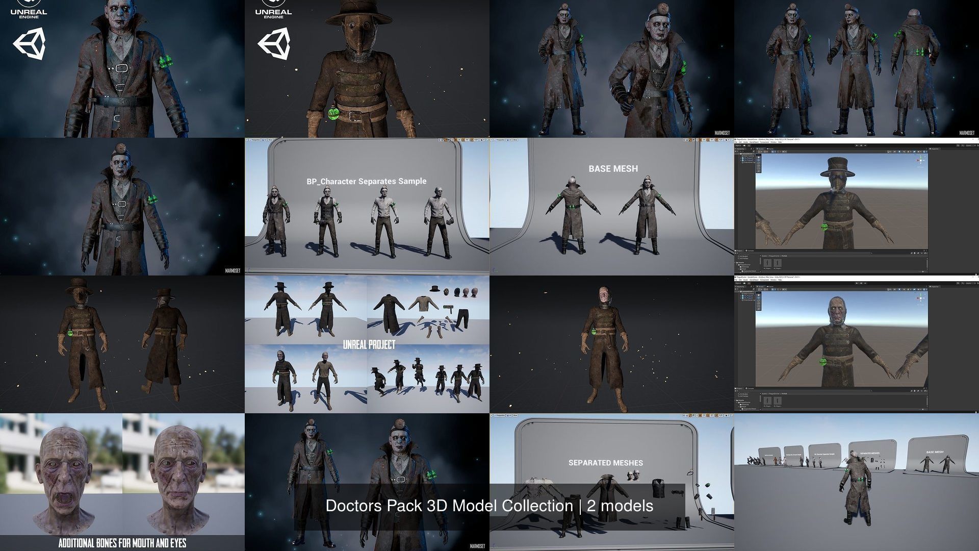 Horror Doctors 3D Model Collection VR / AR / low-poly | CGTrader