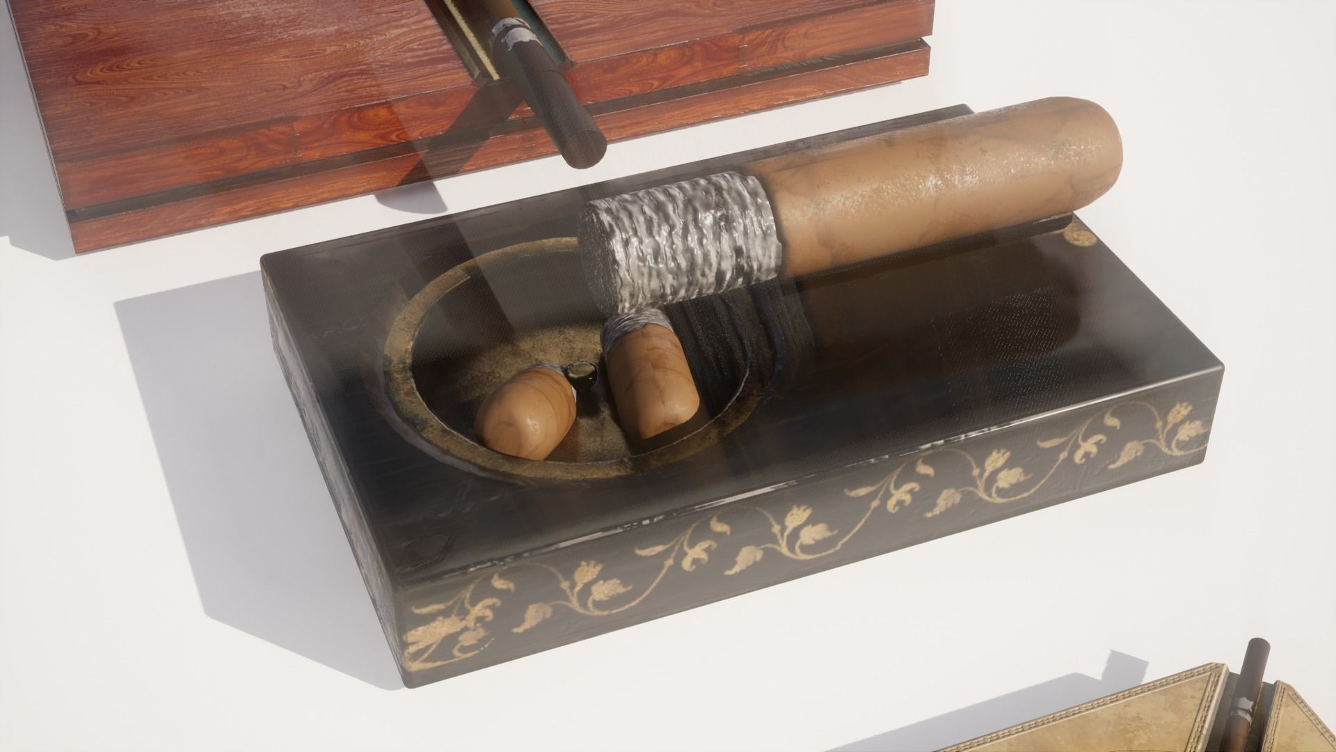 3D model Smoke Pack - Cigars Cigarettes Ashtrays and Zippo - 20 Model ...