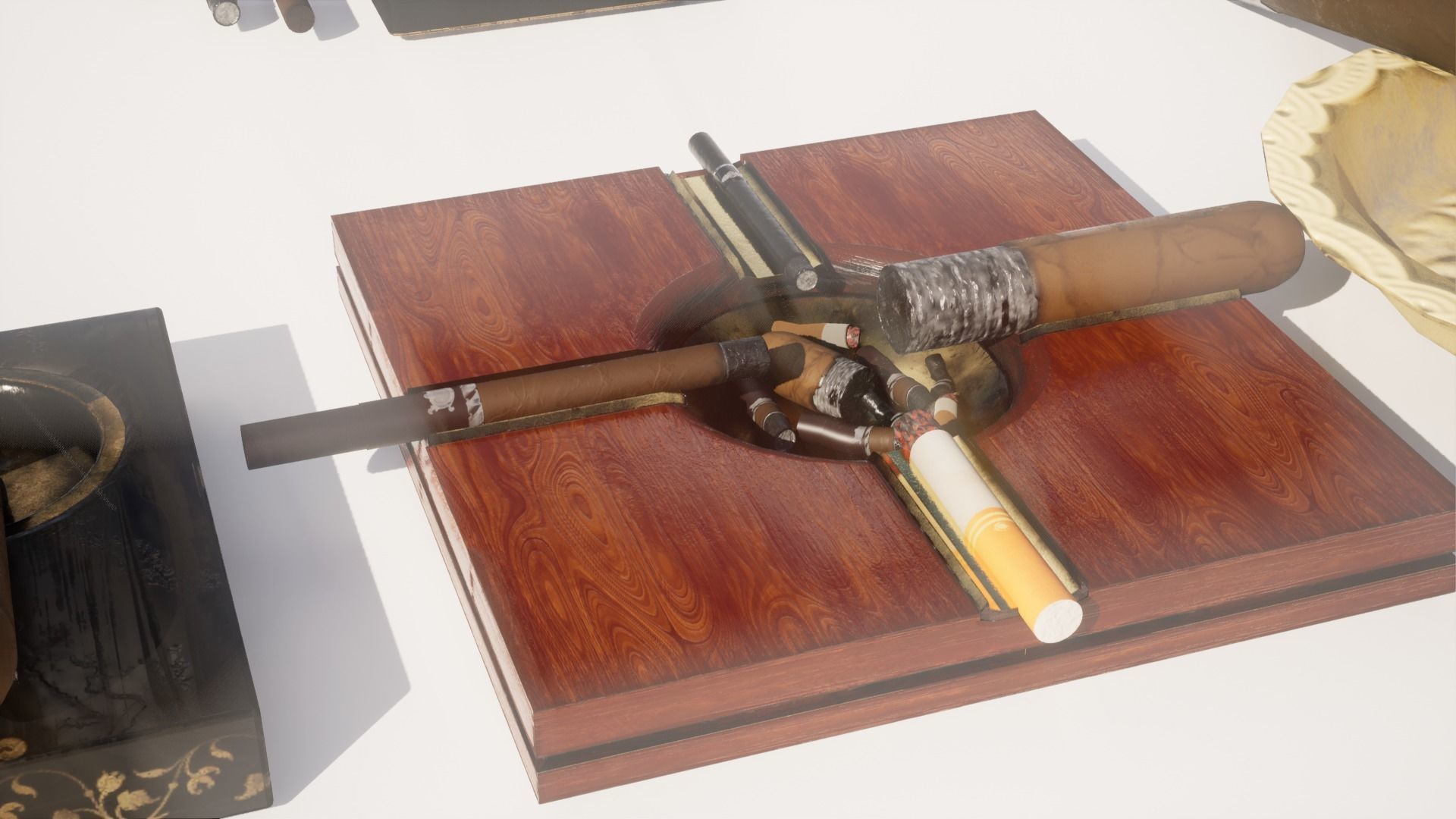 3D model Smoke Pack - Cigars Cigarettes Ashtrays and Zippo - 20 Model ...