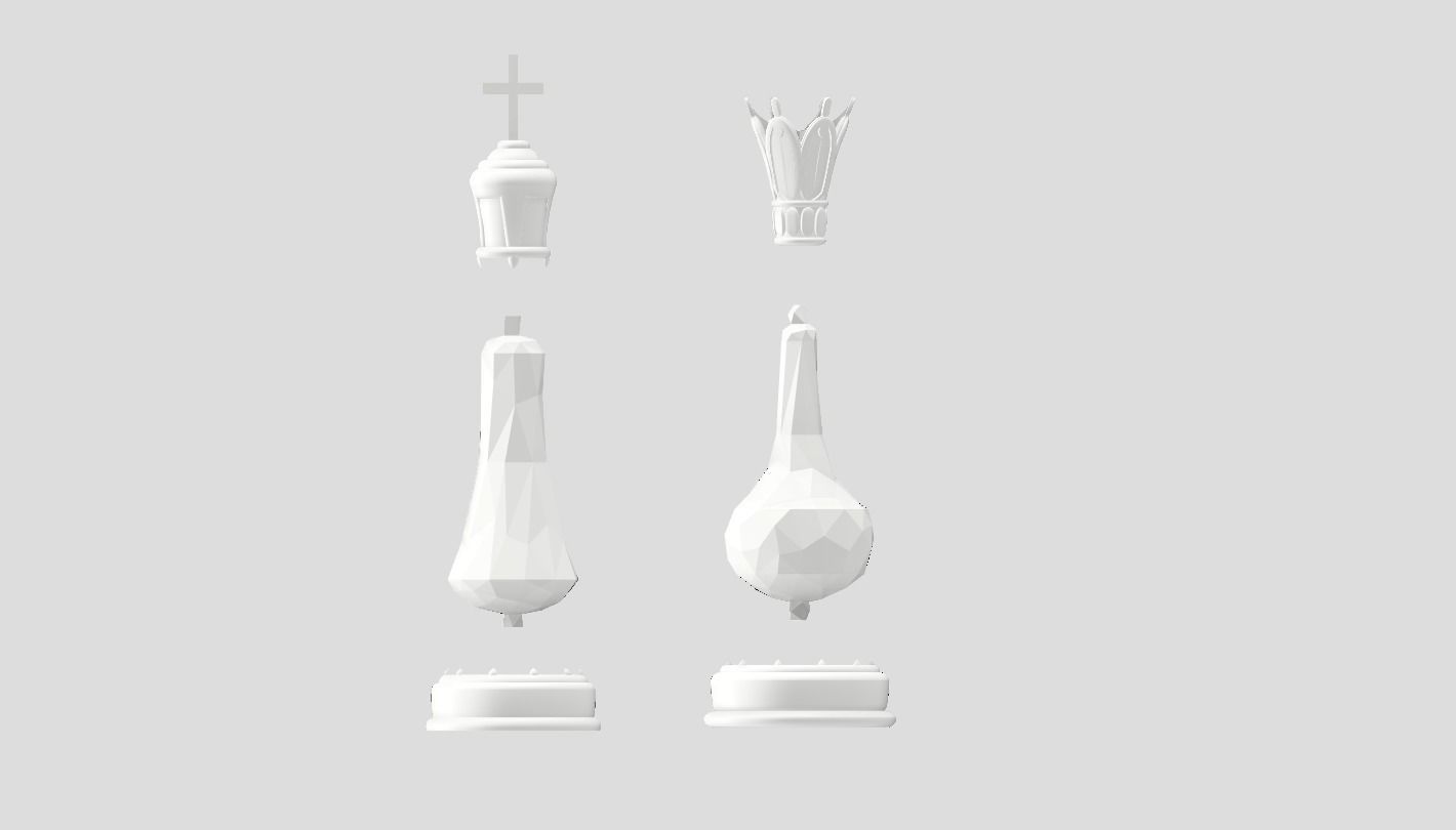Cantarella Chess pieces King and Queen Vocaloid 3D model 3D printable ...