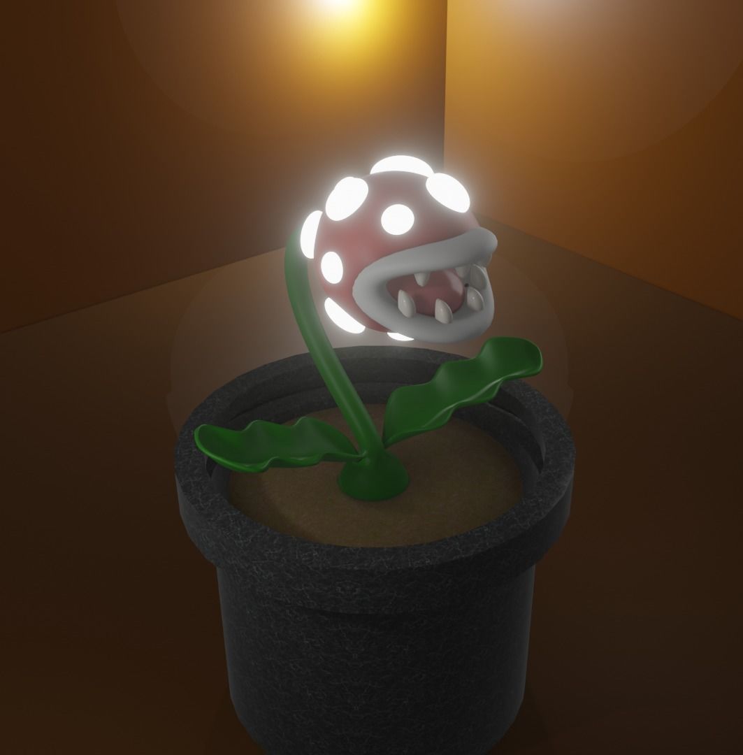 Glowing Piranha Plant 3D model | CGTrader