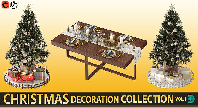 Christmas Decoration Collection Vol 01 3D model | CGTrader