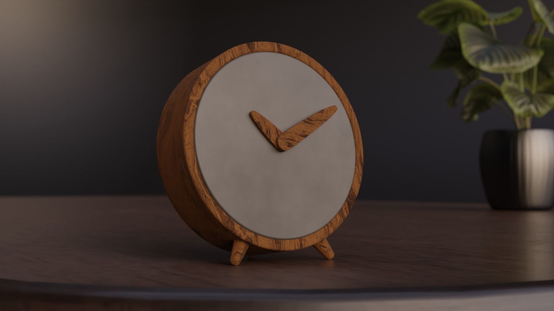 Modern Bedside Clock free 3D model | CGTrader