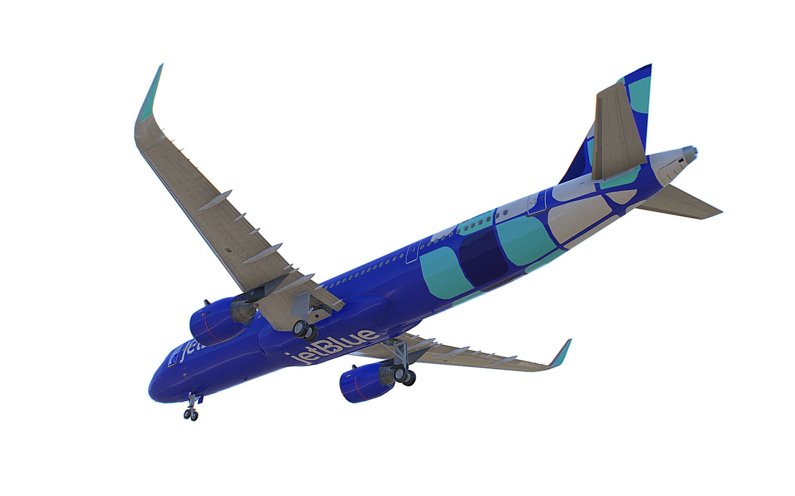 3D model Airbus A321neo jetBlue Airways New Livery VR / AR / low-poly ...