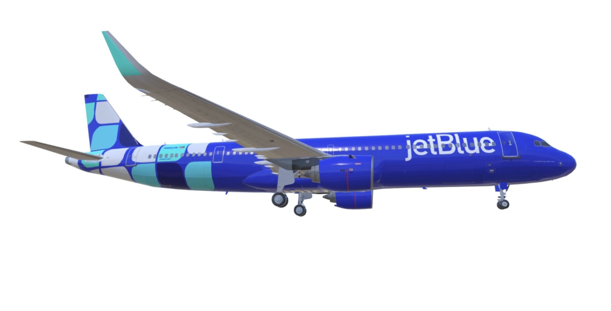 3D model Airbus A321neo jetBlue Airways New Livery VR / AR / low-poly ...